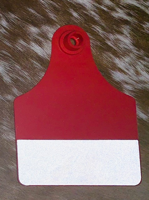 Large Red Reflective Ear Tags WITH Buttons – Hitching Rail